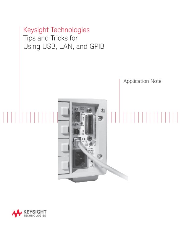 USB, LAN, and GPIB Tips and Tricks PDF Asset Page | Keysight